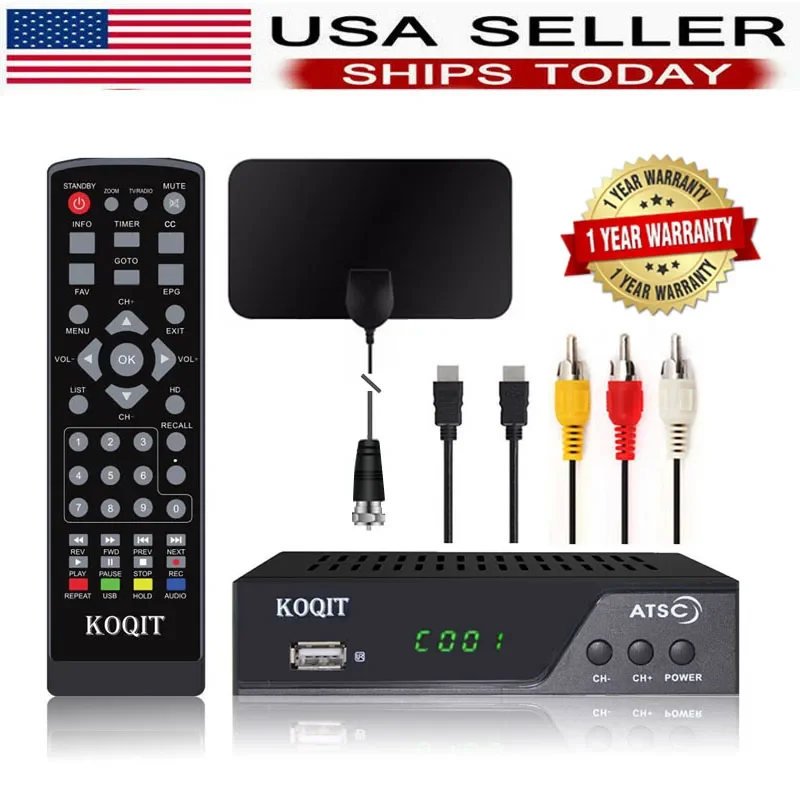QAM-Digital-Converter-Box-for-ota-antenna-Analog-TV-Receiver-USB ...