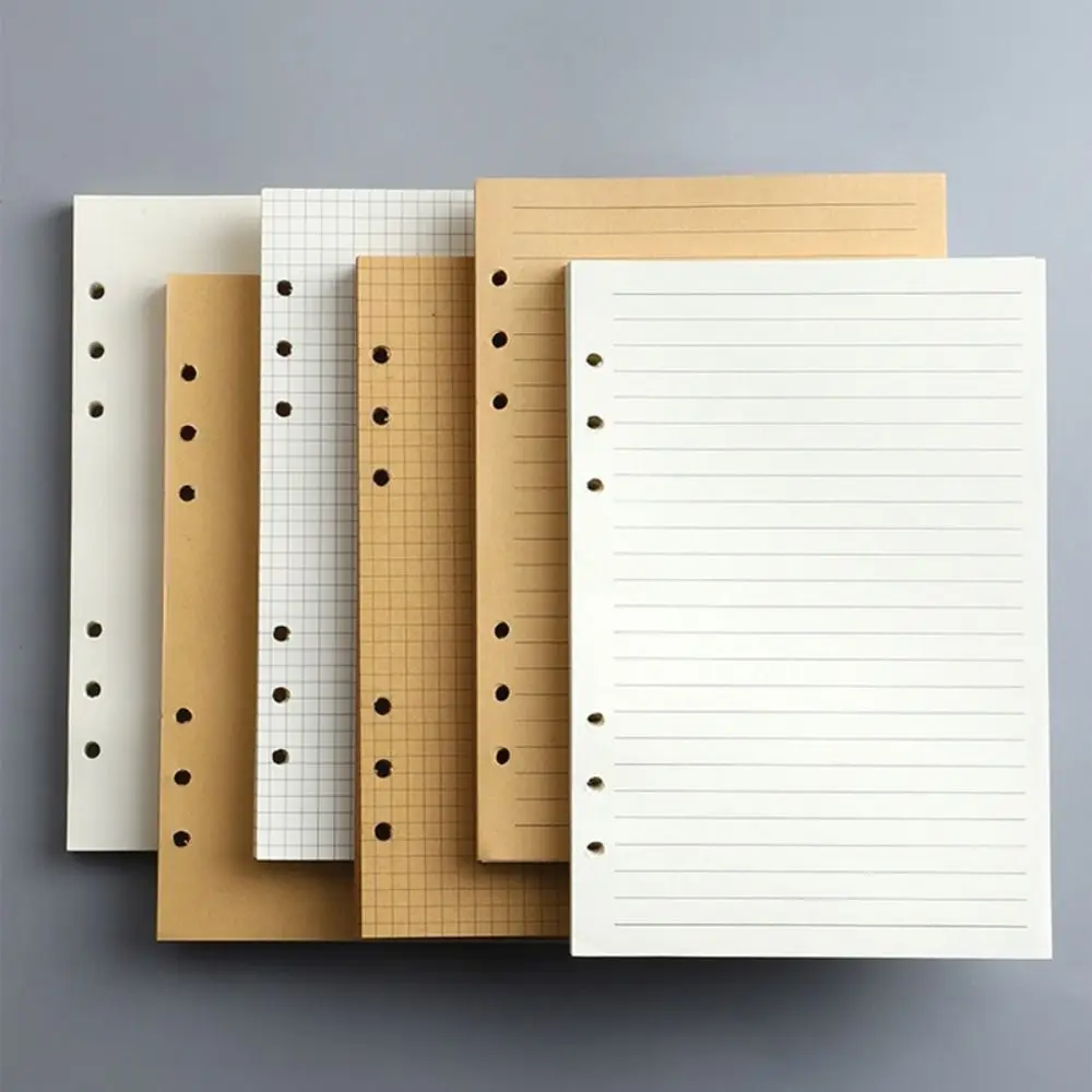 80Sheets Kraft Paper Loose Leaf Paper A5/A6/A7 Horizontal Line/Blank ...