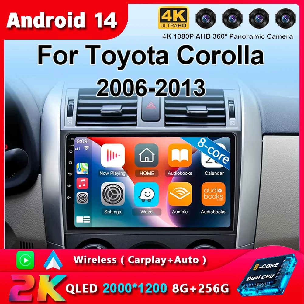 Android 15 For Toyota Corolla E140 E150 2006 - 2009 2010 2011 2012 2013 ...