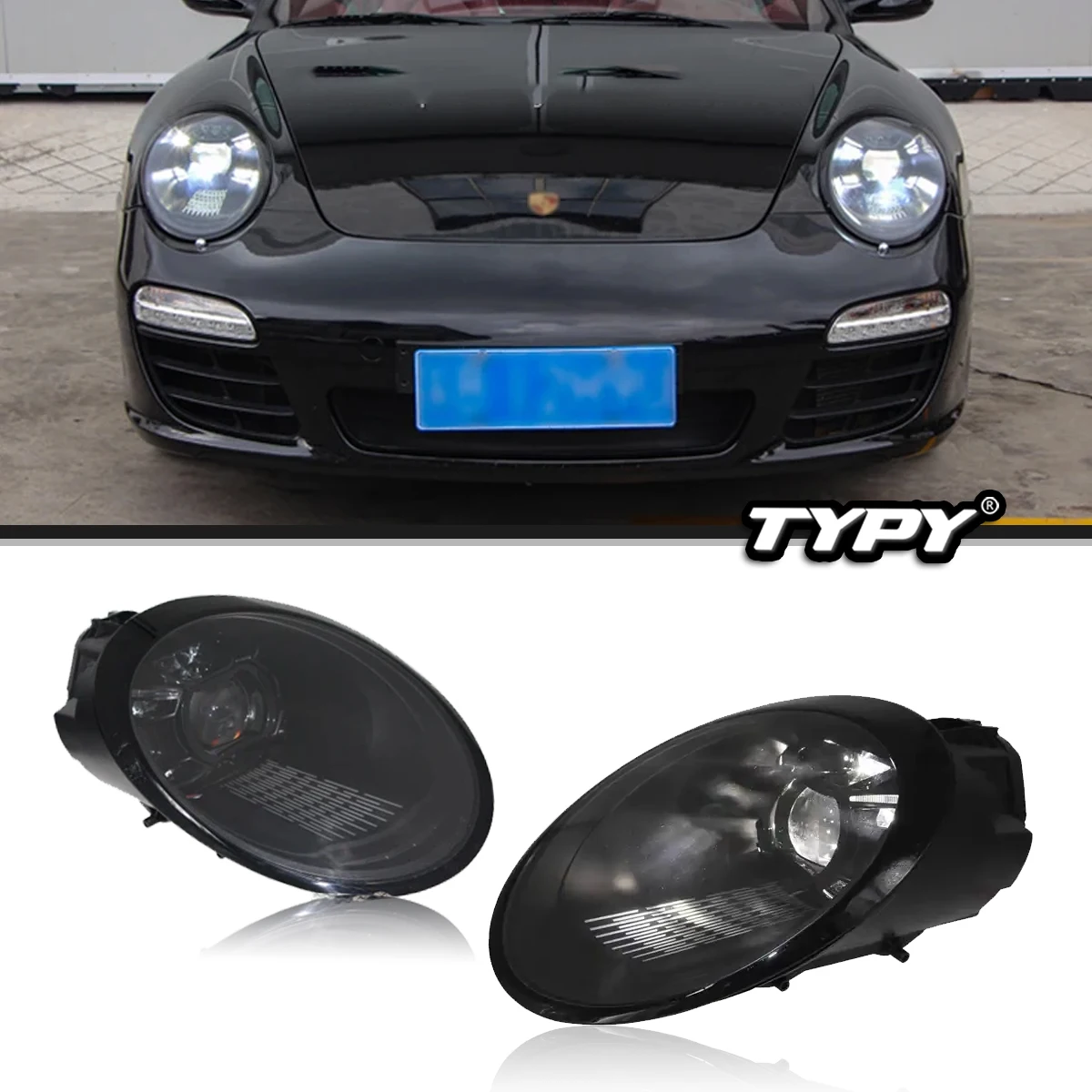TYPY-Car-Lights-For-Porsche-911-997-Headlight-997-1-997-2-Full-LED ...