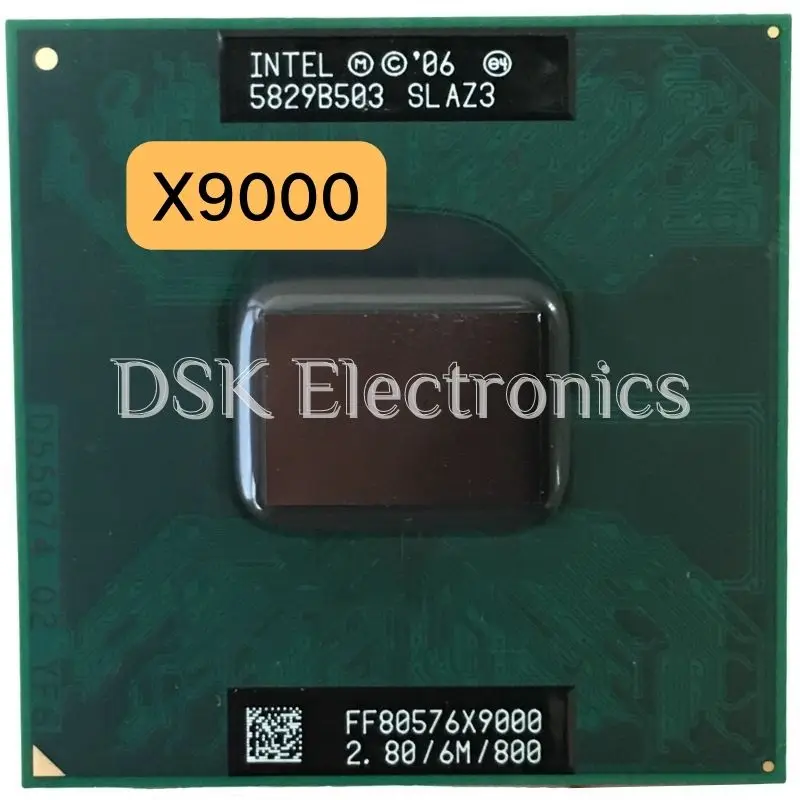 Intel Core 2 X9000 CPU SLAQJ SLAZ3 Laptop Processor Dual Core Dual Thread 6M 44W Socket P