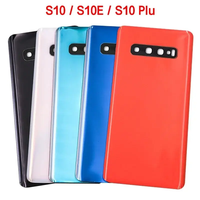Back-Glass-For-Samsung-Galaxy-S10-S10-Plus-S10-S10e-Battery-Cover-Rear ...