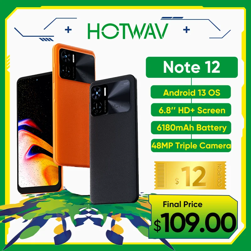 HOTWAV teléfono inteligente Note 12, versión Global, 6,8 ", Android 13 ...