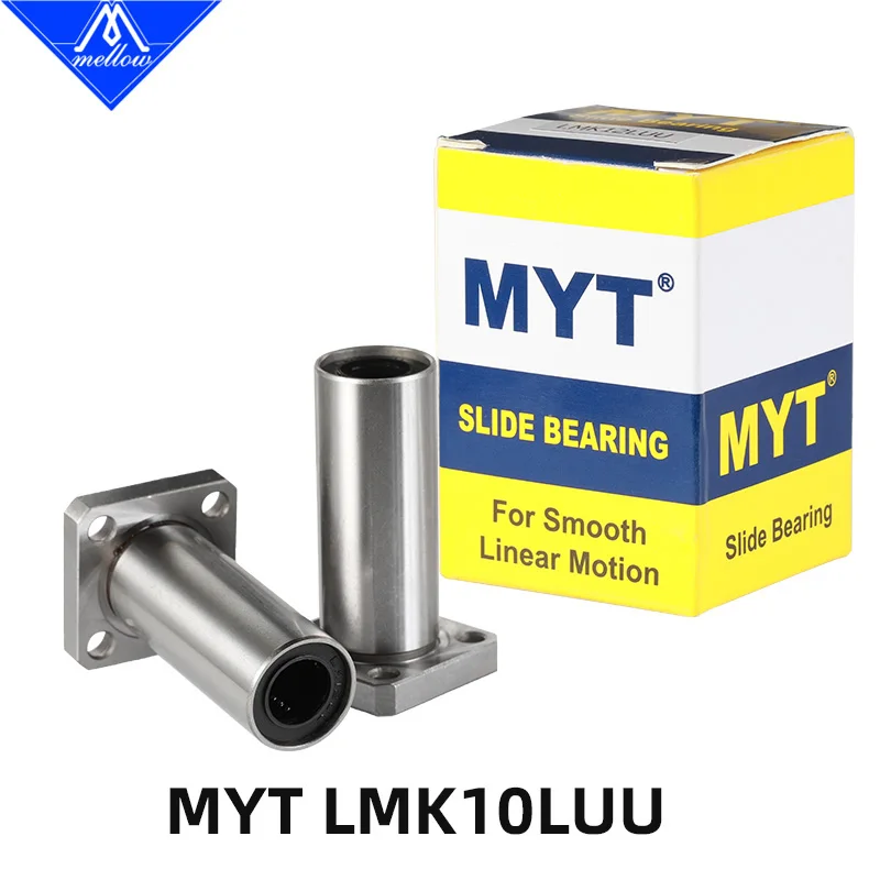 High precision MYT Flange BEARING LMK10LUU 10x19x55mm 10mm Ball Bearing ...