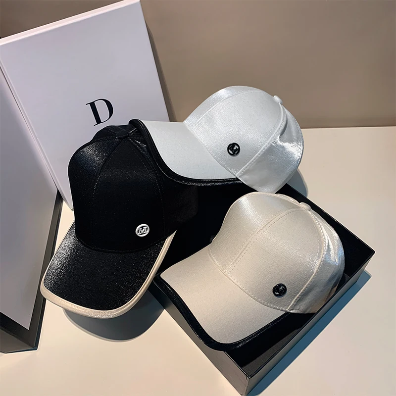 Satin-Tide-Brand-Ladies-Baseball-Cap-Simple-Light-Luxury-Fashion-Summer ...