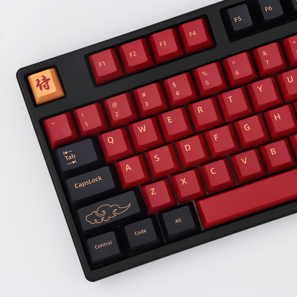 Red-Samurai-keycap-Korean-German-Spanish-French-PBT-cherry-profile-key ...