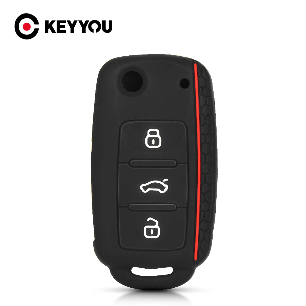 KEYYOU Key Rings for VW for Volkswagen POLO Bora Beetle Tiguan Passat ...