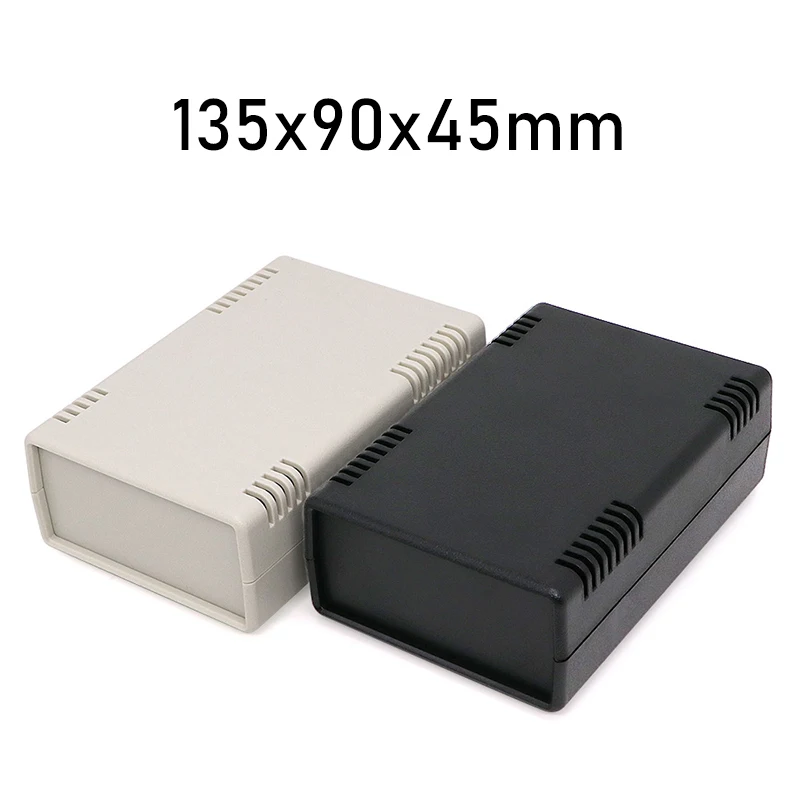 1PC ABS Plastic Project Box 135x90x45mm White Black Instrument Case ...