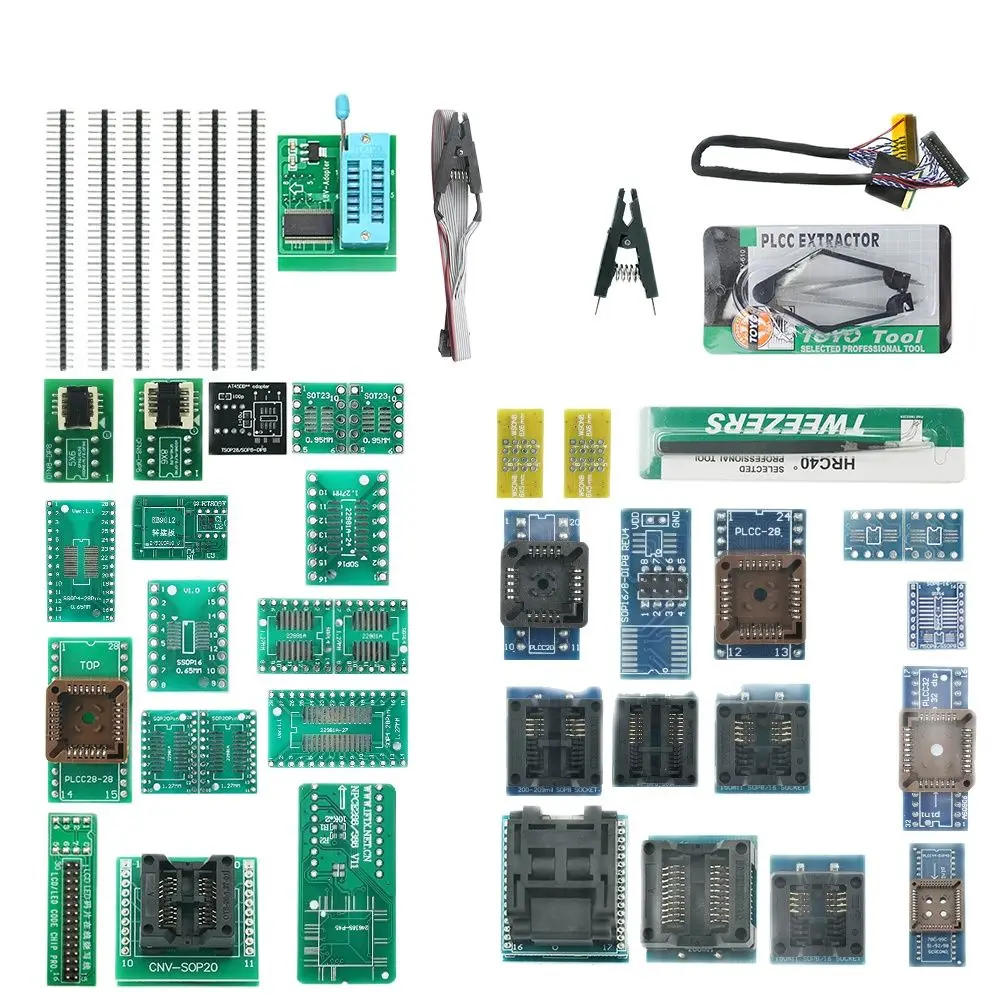 Original-XGECU-Adapters-for-T48-TL866-3G-Programmer-Full-Kit-39-Sockets-SOP8-SOP16-PLCC ...
