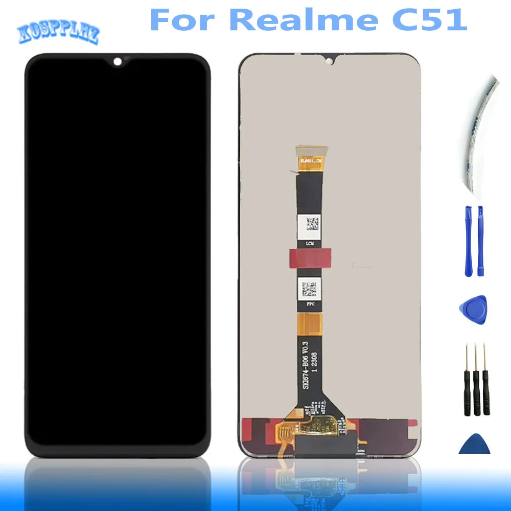 6-74-For-Realme-C51-LCD-Display-Screen-Touch-Glass-Assembly-Replacement ...
