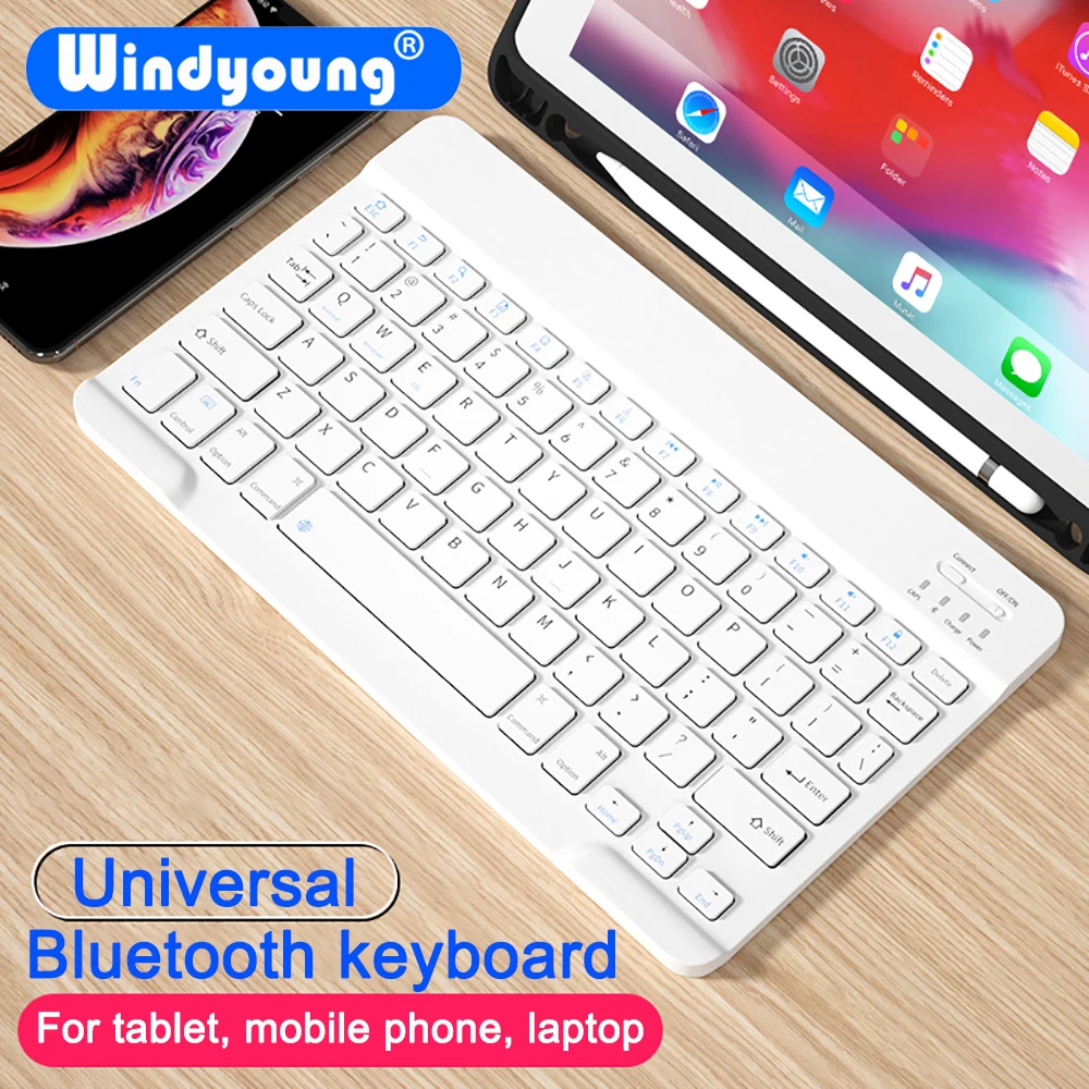 Wireless-Bluetooth-Keyboard-For-Tablet-iPad-iPhone-Universal ...