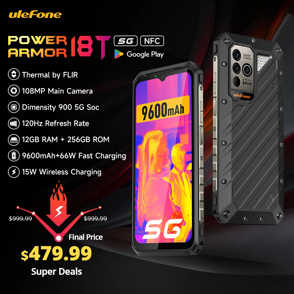 Ulefone-Power-Armor-18T-5G-Rugged-Phone-Thermal-ImagingCamera-FLIR-smartphone-12GB-256GB ...