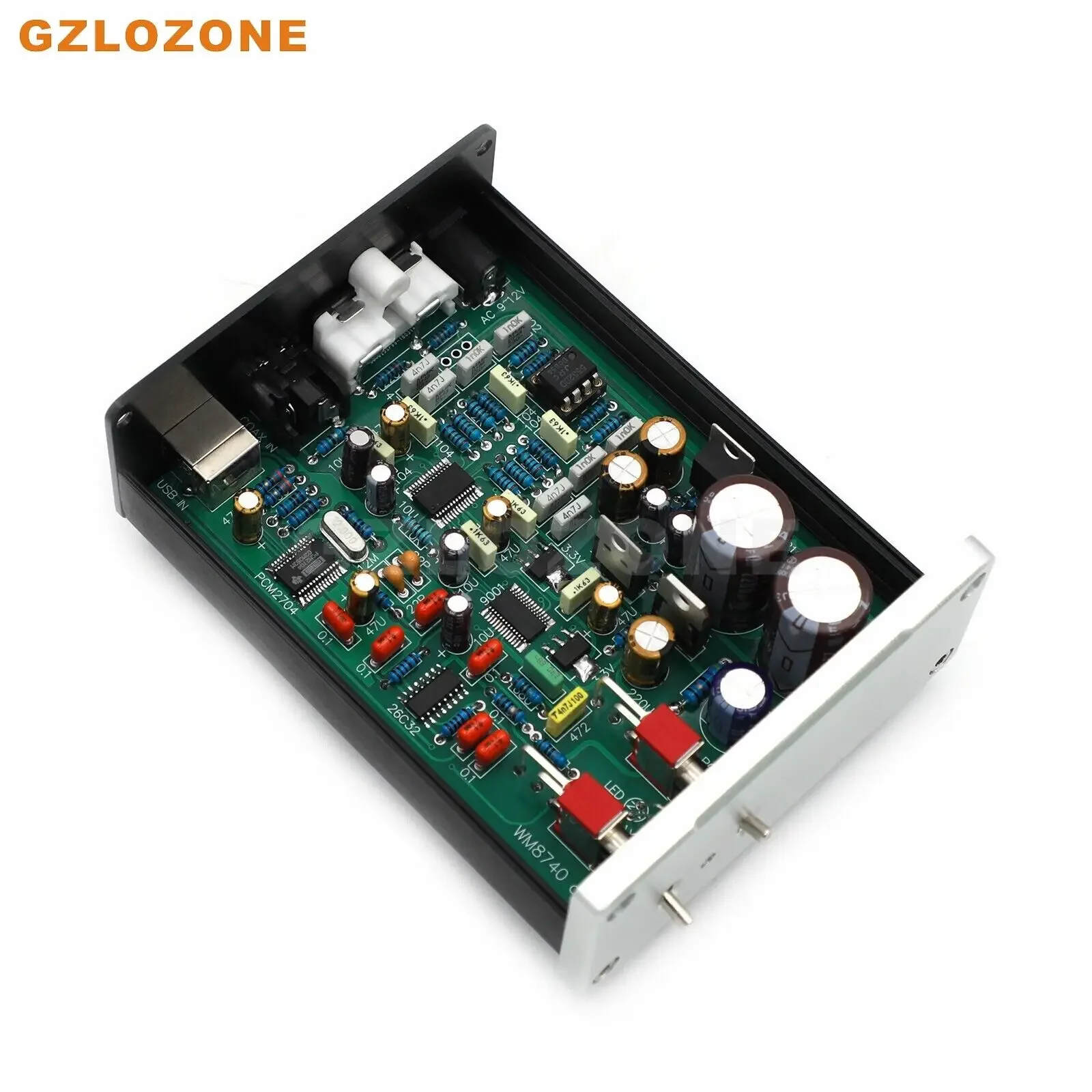 WM8740+DIR9001+PCM2704 Audio DAC / USB /COAX Audio Decoder Board ...