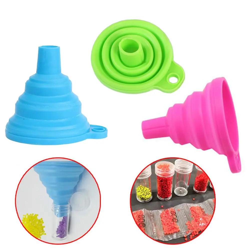 Mini-Foldable-Silicone-Funnel-Diamond-Painting-Accessories-Tool ...
