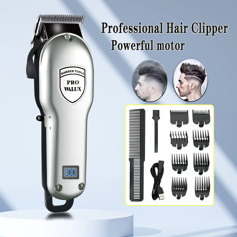 WALUX-Hair-Clippers-Professional-Hair-Trimmer-Adjustable-USB ...