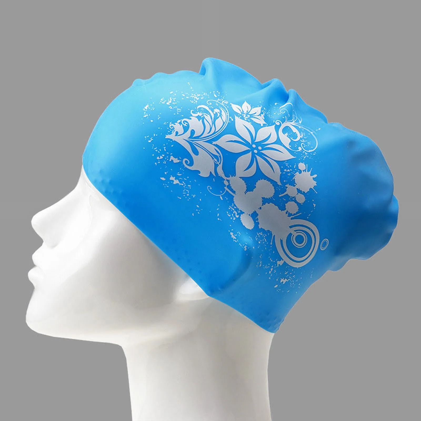 Women-Silicone-Swimming-Cap-High-Elasticity-Swim-Hats-For-Long-Hair ...