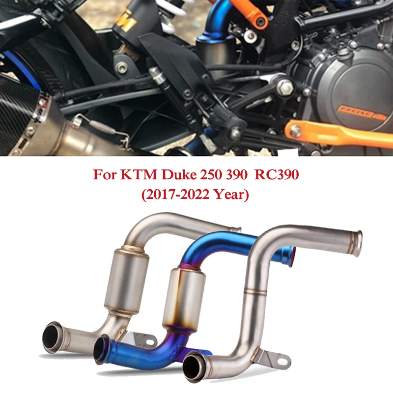 For KTM 250 390 Duke RC390 Middle Link Pipe Duke390 Motorcycle Exhaust ...