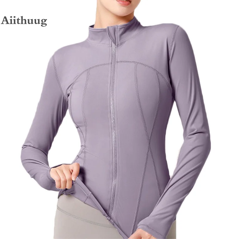 Aiithuug-Workout-Jackets-Sports-Long-Sleeve-Soft-Quick-Dry-Tops-Gym ...