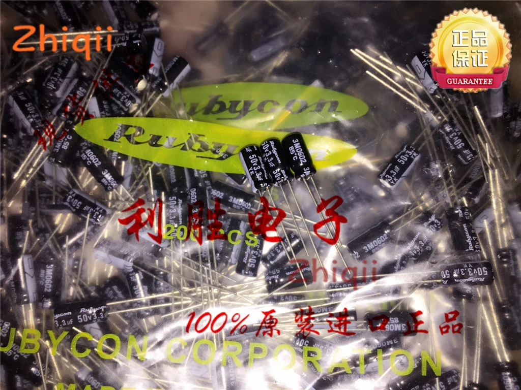 50pcs-100pcs-Original-new-3-3UF-50V-Japan-Rubycon-electrolytic ...