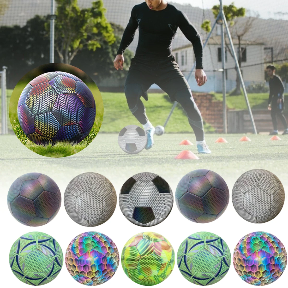Luminous-Soccer-Ball-Reflective-Night-Glow-Football-Size-5-PU-Glowing ...