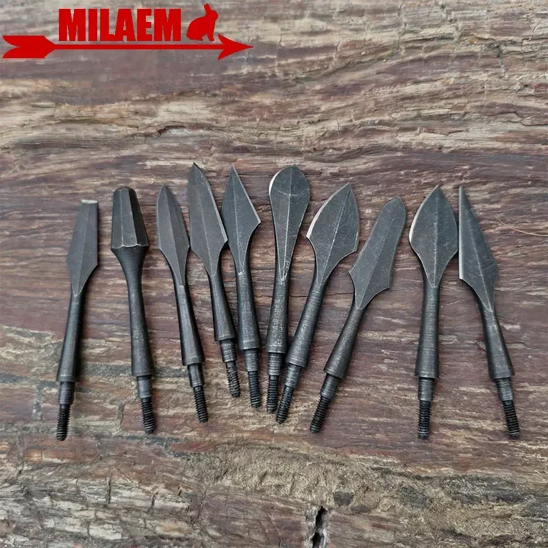 6/12pcs Traditional Hunting Arrowhead High Carbon Steel Broadhead ...
