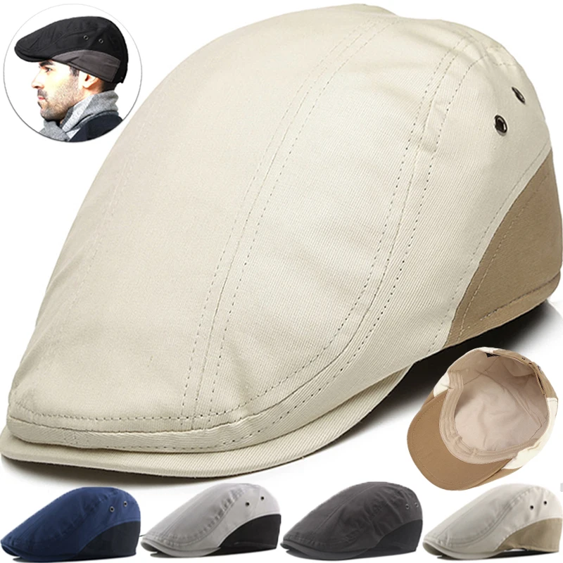 Gorras clásicas de Newsboy para hombre y mujer, Boina Vintage lisa con ...