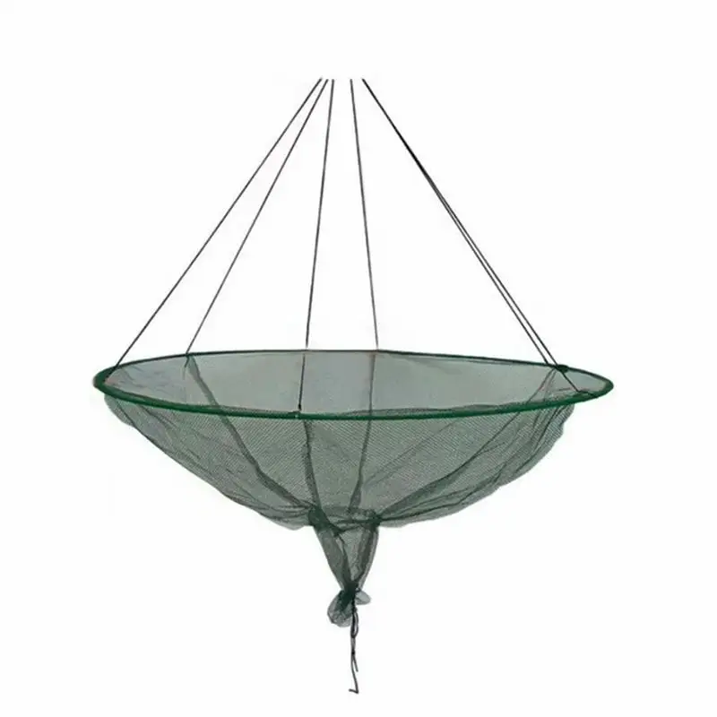 Pier-Net-Round-Crab-Hoop-Net-Fishing-Bridge-Net-Drastring-Portable ...