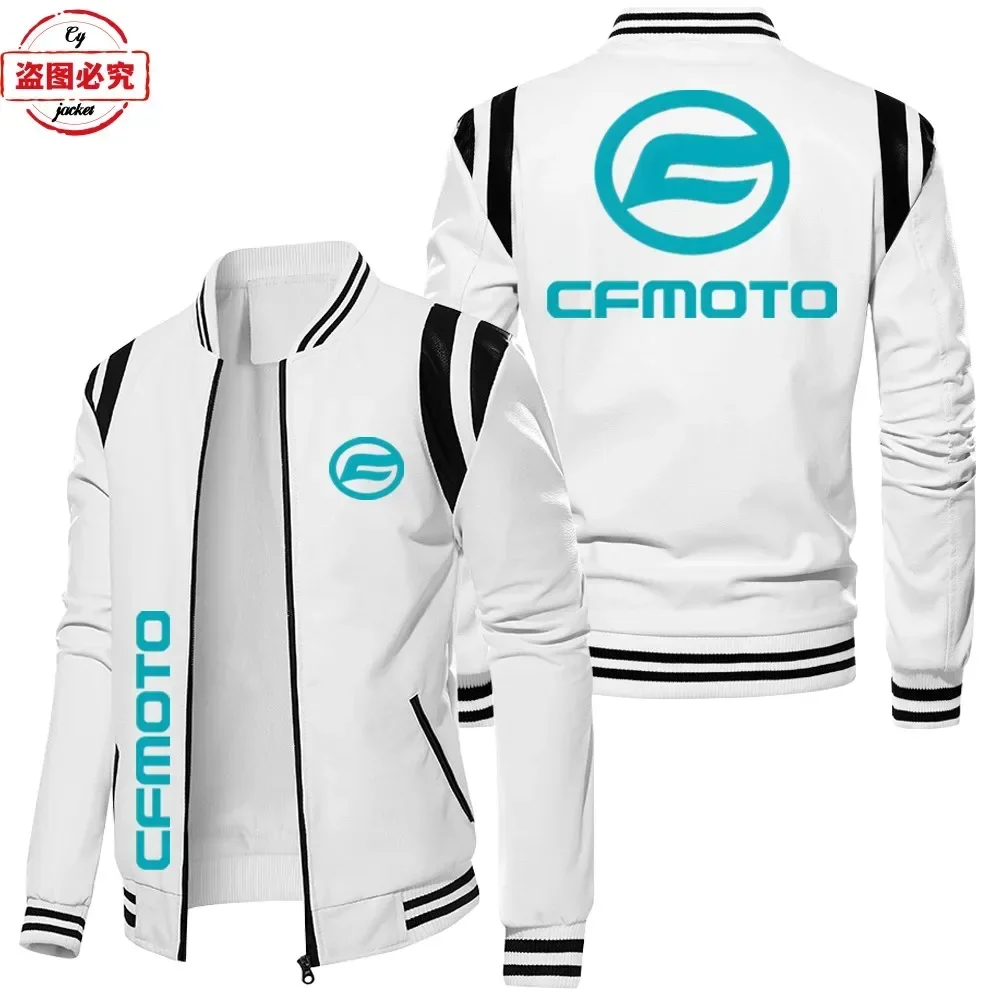 CFMOTO Motorcycle LOGO Retro Washed Pu Leather Contrasting Color ...