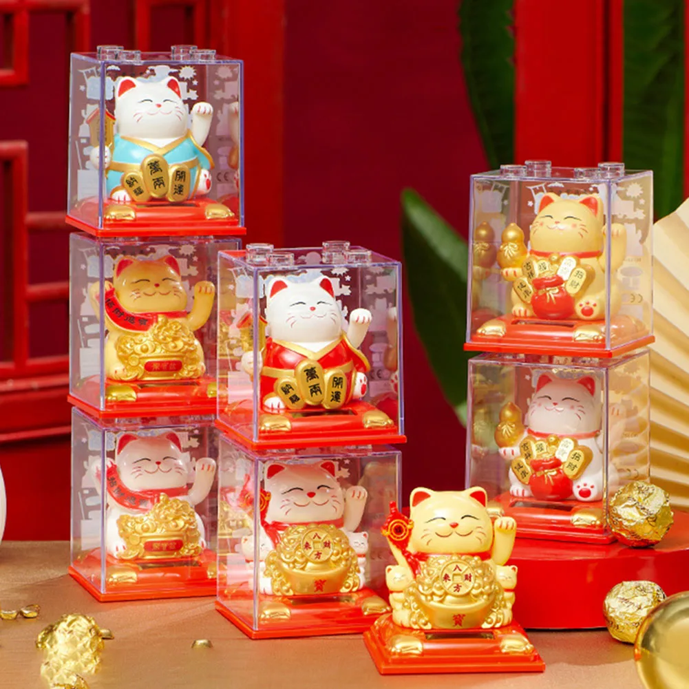 Lucky-Cat-Solar-Powered-Automatic-Waving-Cat-Beckoning-Fortune-Cat ...