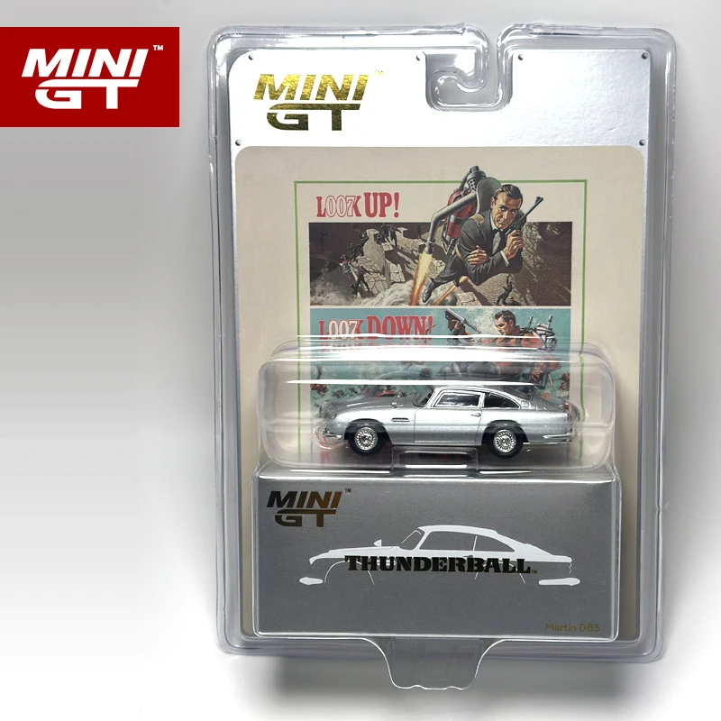 MINIGT 1:64 Martin DB5 Thunderball MGT Silver alloy car model 901 ...