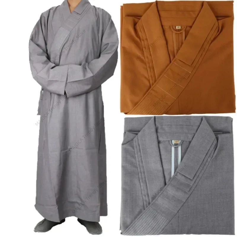 Zen Buddhist Monk Robe | Lay Costume Meditation Gown | Cotton Linen ...