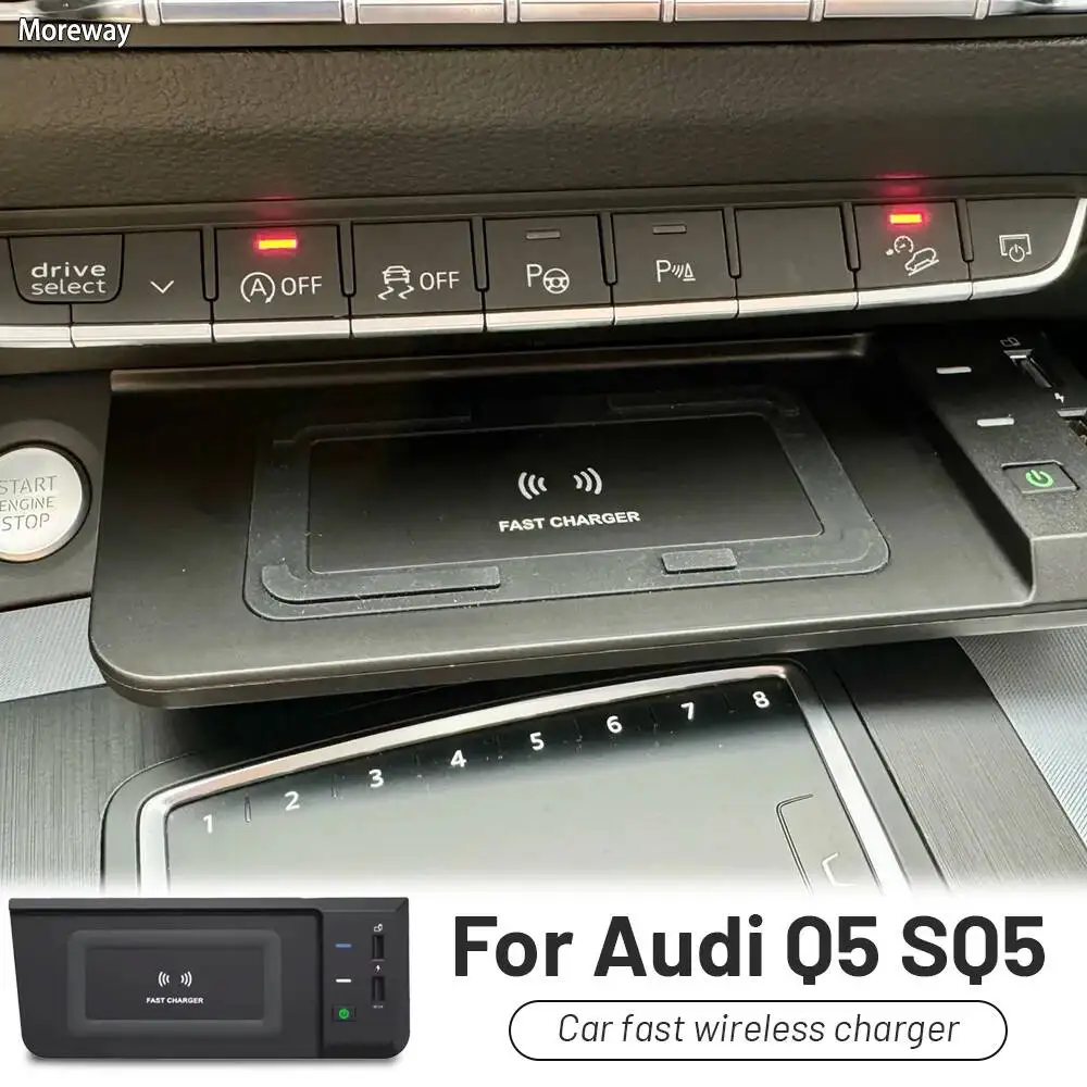Moreway Plug and Play wireless charger for Audi Q5 SQ5 2018-2020 phone ...
