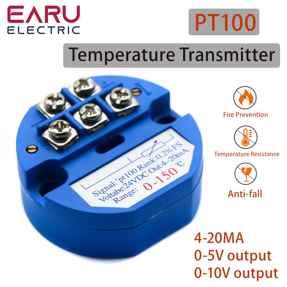 Módulo de Sensor RTD transmisor de temperatura PT100, resistencia térmica 4 20mA 0 5V 0 10V 50 ...