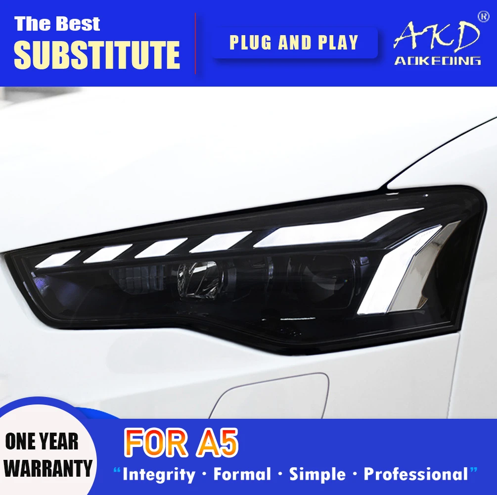 Akd Head Lamp For Audi A5 A5l Led Headlight 2008-2016 Headlights A5 Drl Turn Signal High Beam ...