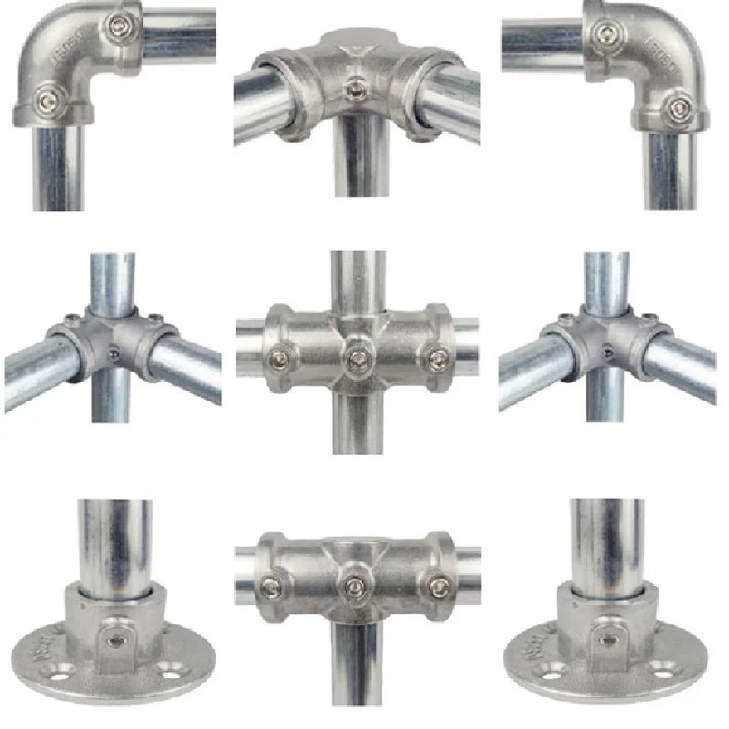 20mm/25mm/32mm Aluminum alloy Connector Elbow Tee Base Flat Three ...