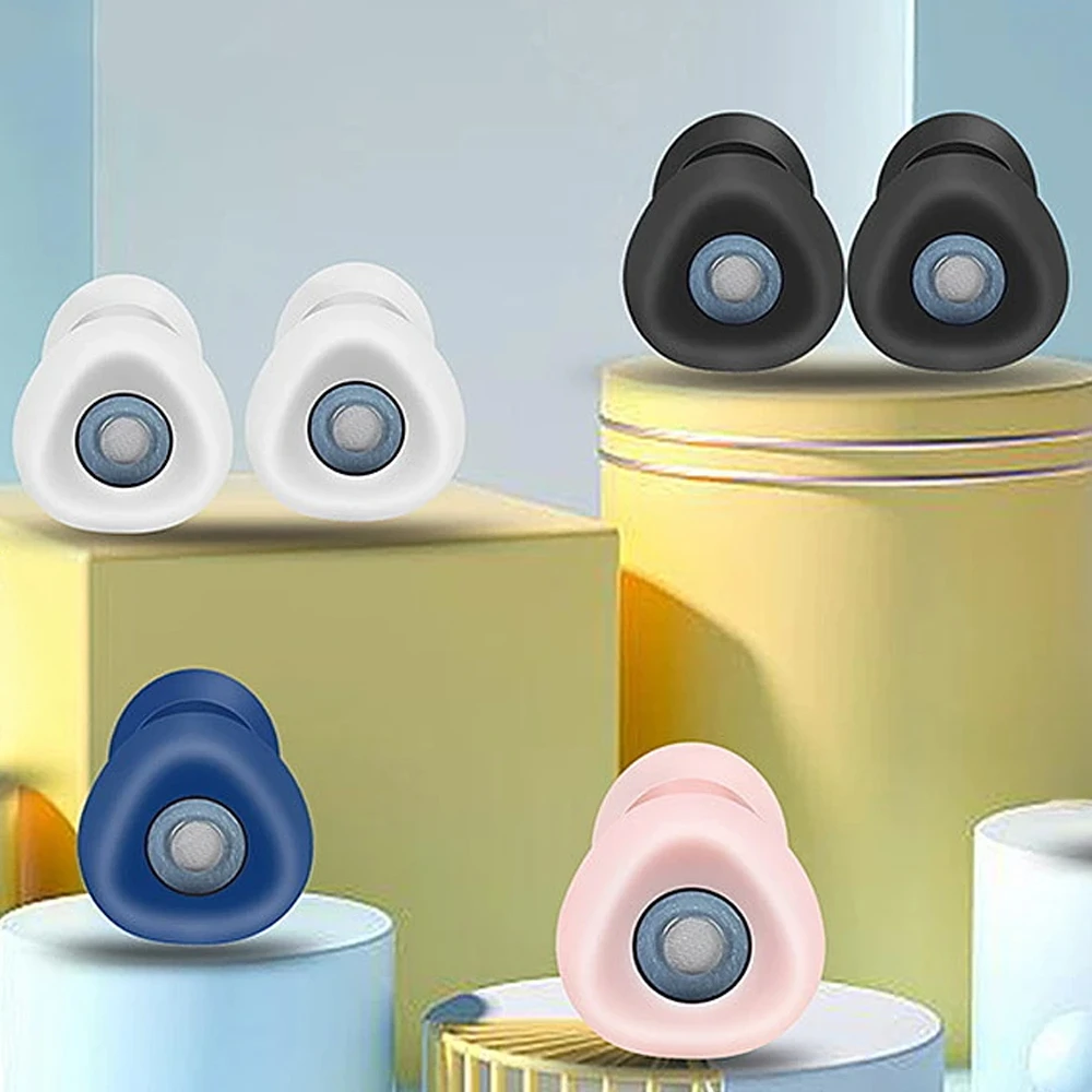 Silicone Inner Ring Noise Reducing Earplugs Waterproof Swim Earplug ...