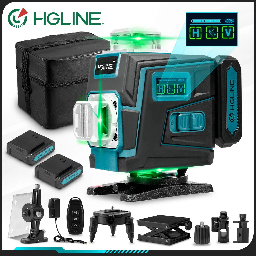 Niveau laser professionnel HGLINE 16 lignes, contrôle à distance par ...