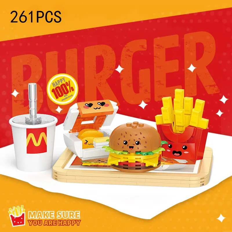 261PCS-Hamburger-Building-Blocks-French-Fries-Fried-Chicken-Coke-Model ...