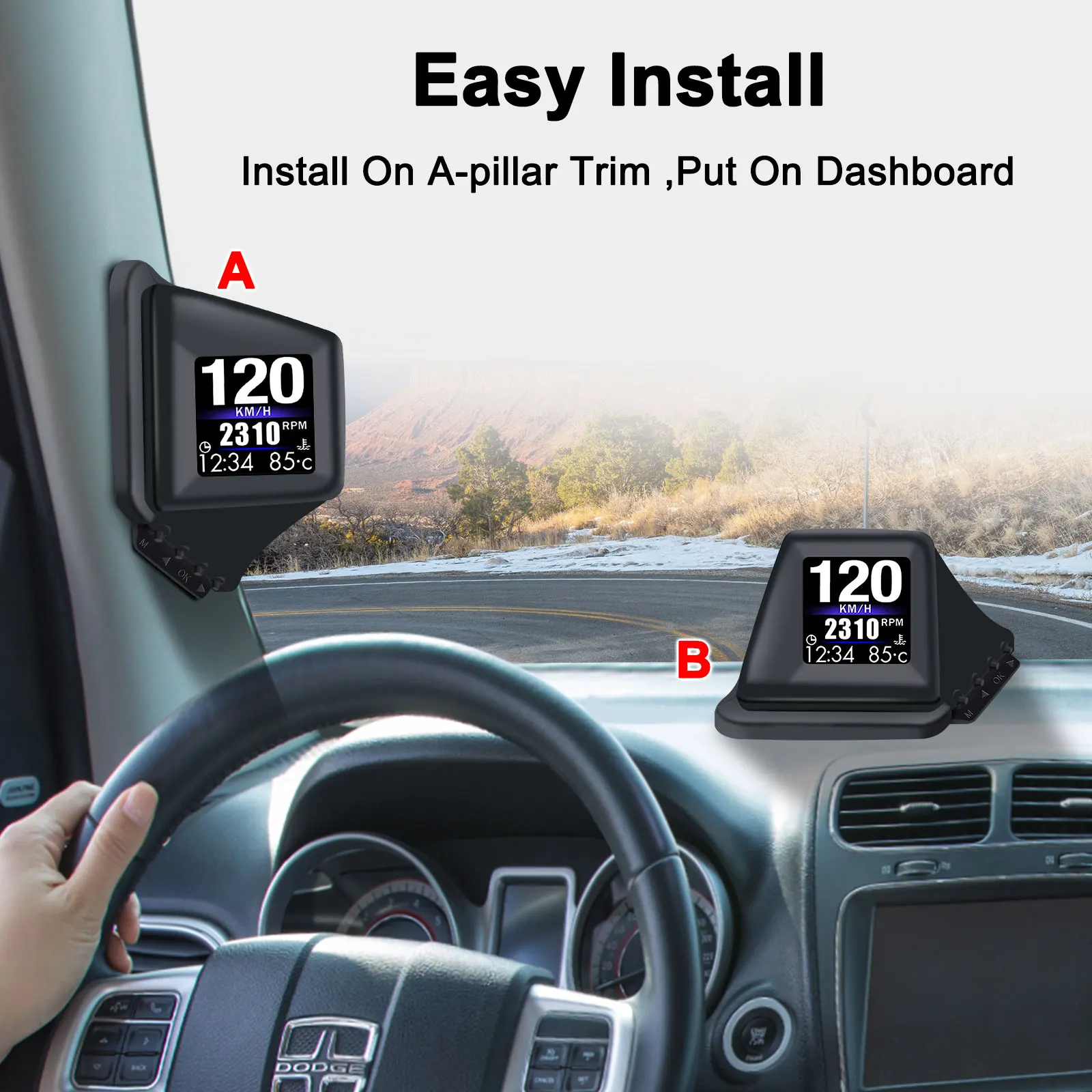 HUD-OBD2-GPS-On-board-Computer-Head-up-Display-Car-tachometer-Turbo-Oil ...
