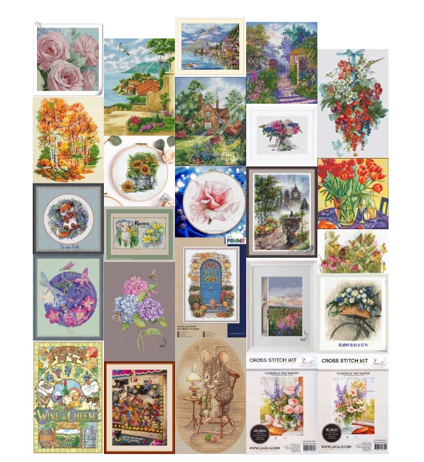 cross-stitch-kit-Animal-cotton-thread-Love-lock-canvas-stitching ...