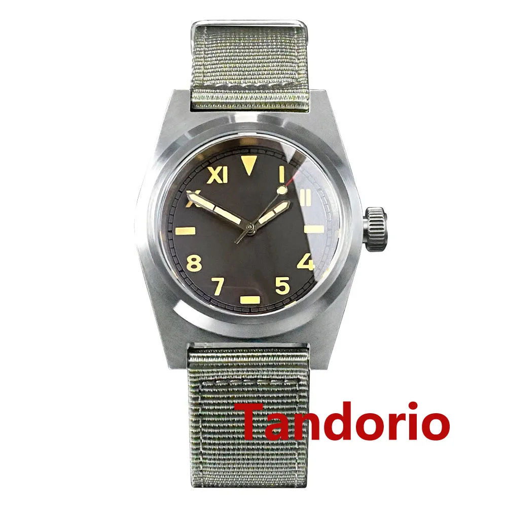 38mm-Tandorio-Pilot-Sapphire-Glass-Grey-Coffee-Black-California-Dial ...