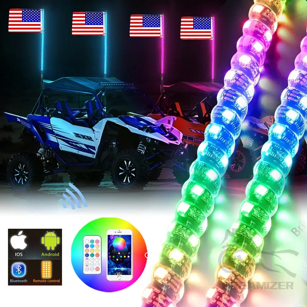 3FT-LED-Whip-Light-RGB-Waterproof-Multi-Color-Flagpole-Lamp-Bowlight ...