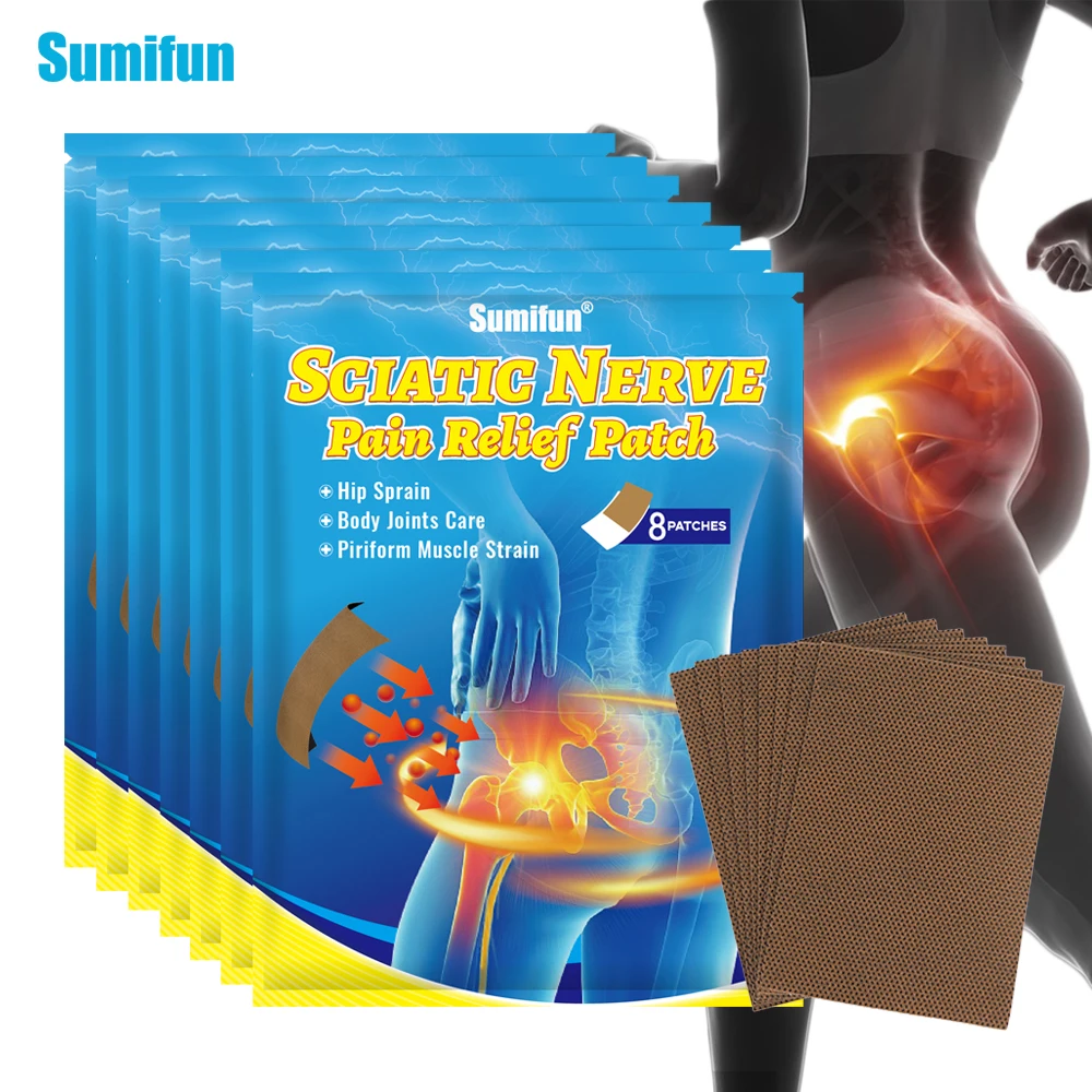 40-80Pcs-Sumifun-Sciatica-Pain-Relief-Patches-Hip-Bone-Nerve-Ache ...