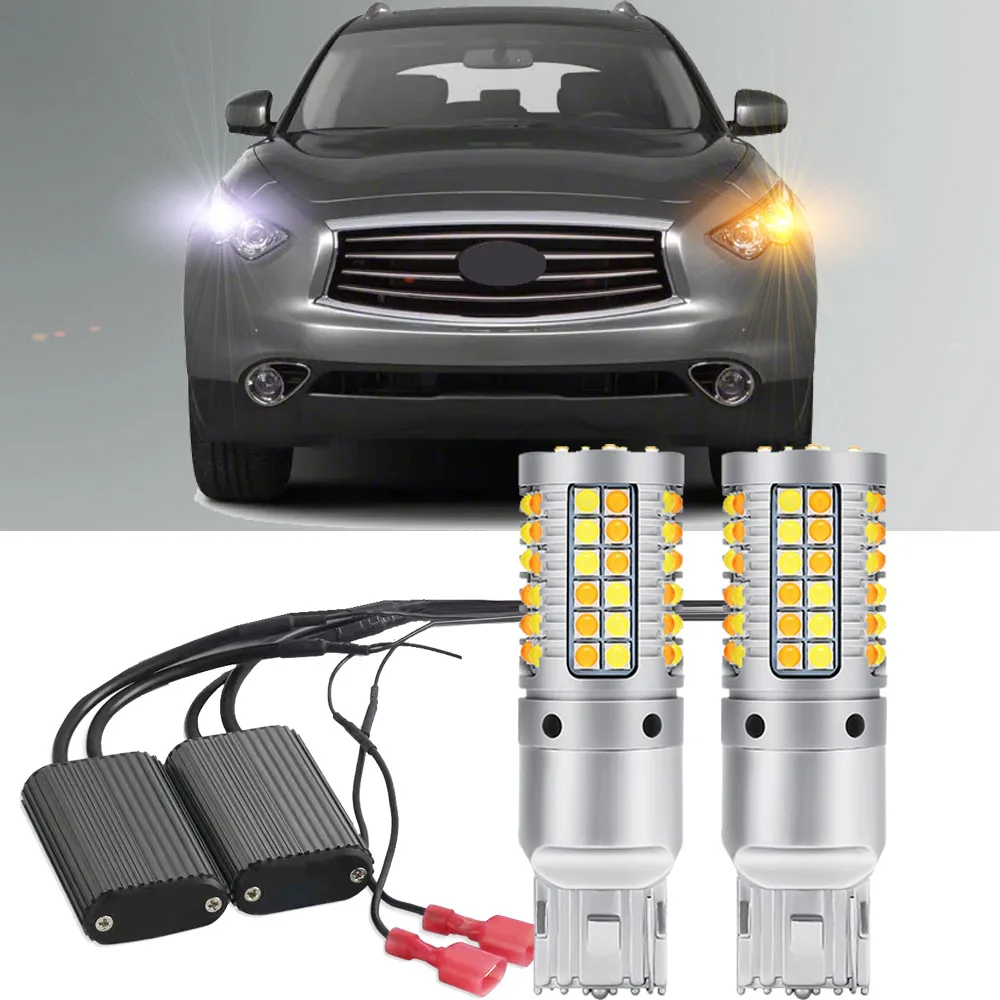 2Pcs Canbus For Infiniti FX35 2003-2012 Switchback Yellow Front Turn ...