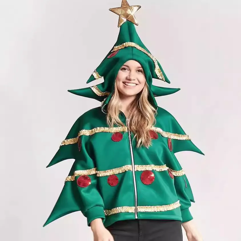 ZAWALAND-Adult-Christmas-Hoodie-Women-Men-Green-Christmas-Tree-Cosplay ...