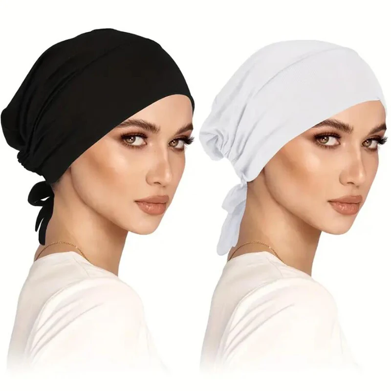 Fashionable-Hijab-Undercap-Solid-Color-Modal-Fabric-Inner-Cap-with ...