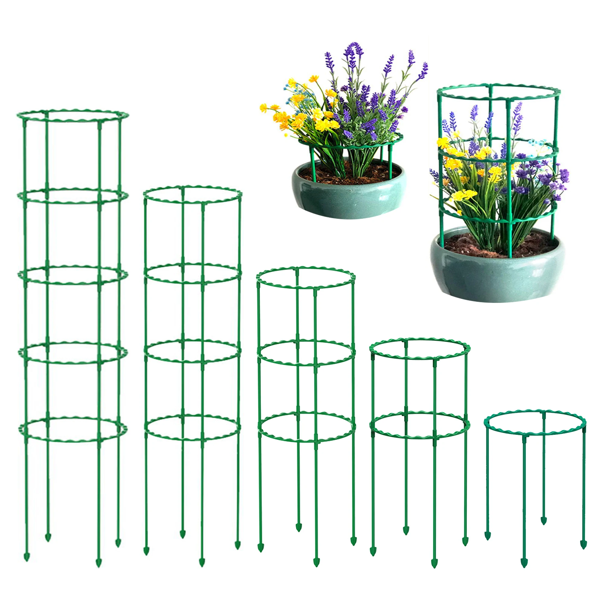 1Pc-Climbing-Vine-Rack-Plant-Potted-Support-Frame-Plastic-Coated-Steel ...