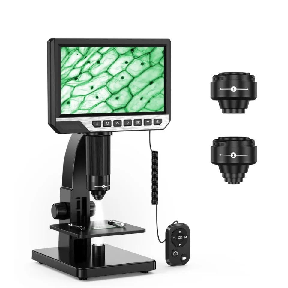 Biological-Microscope-Dual-Lens-2000X-7-IPS-HD1080P-Digital-Microscopes ...
