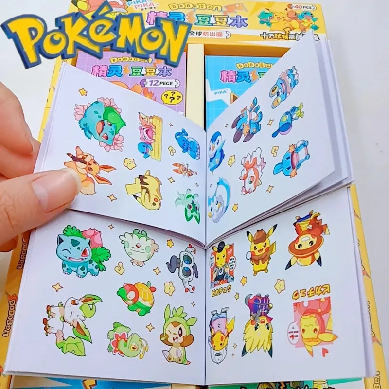 Pokemon-Pikachu-Anime-Stickers-Book-12-Pages-Pokemon-kids-Cute-Cartoon ...