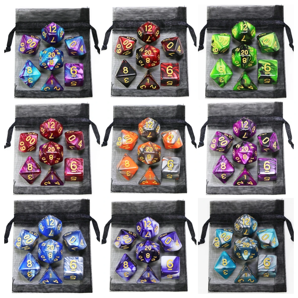 Dice-DND-Game-Dice-Role-Dice-Mixing-Colours-Dice-Set-With-Bag-9 ...